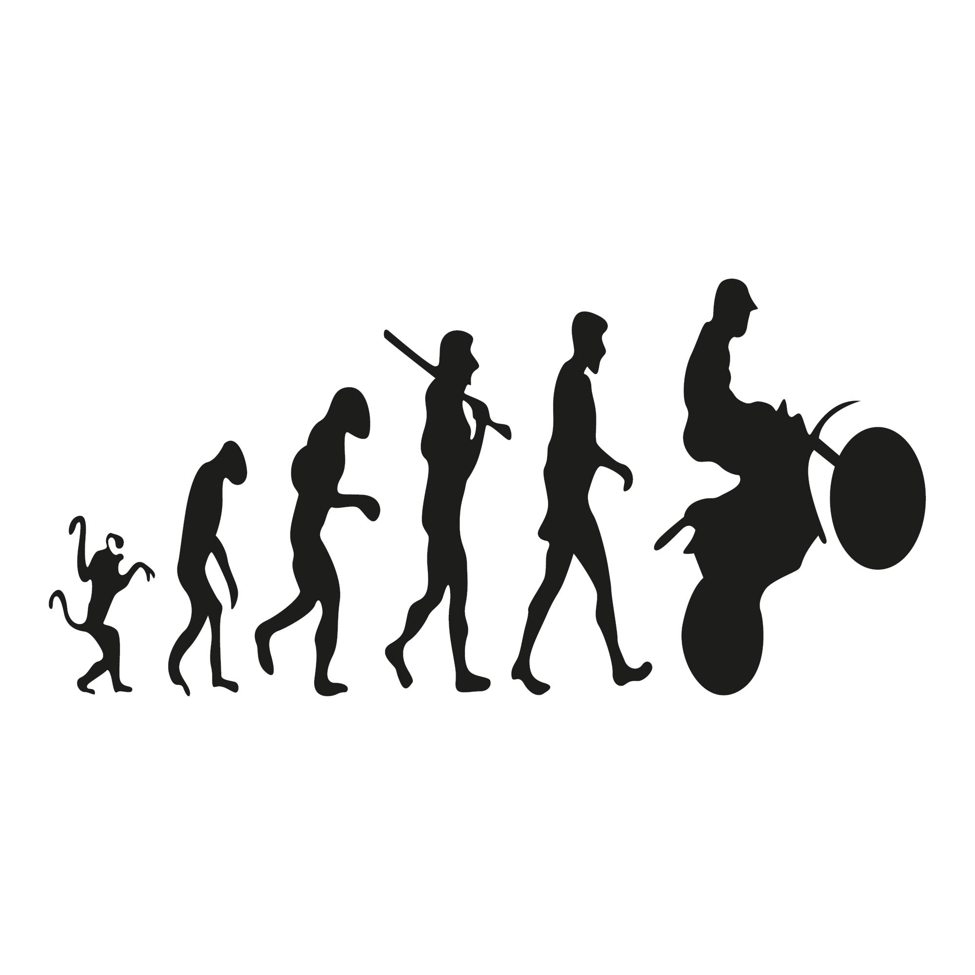 Autoaufkleber - Human evolution - 210x100mm – INDIGOS UG